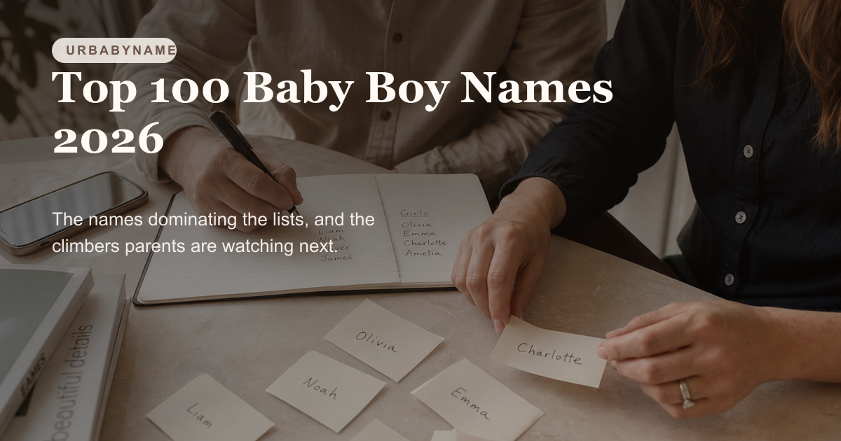 Top 100 Baby Boy Names 2026 - SSA Most Popular Boy Names
